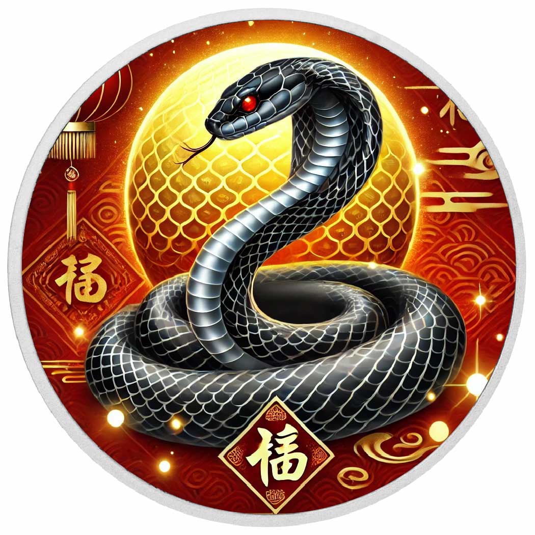 Year of the Snake - Elegance and Fortune 1oz Silver Coin – Arverni Mint