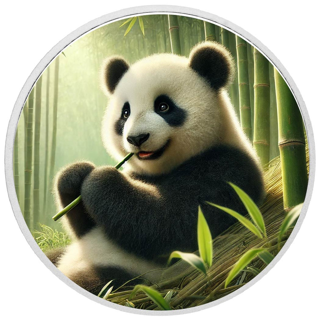 Bamboo Bliss: Panda in Paradise Coloured Coin – Arverni Mint