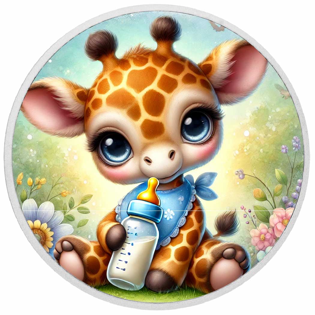 Blossom Field Giraffe 1oz Silver Coloured Coin – Arverni Mint